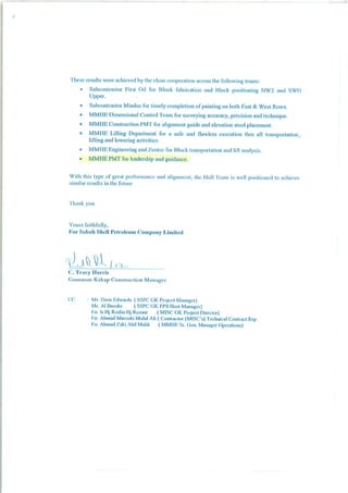 Project Appreciation Letters.-1 | PDF