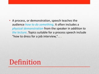 process speaking, process speaking, how to deliver a process speech ...