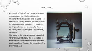 Technology evolution (horizontal & vertical) Brother sewing company | PPT