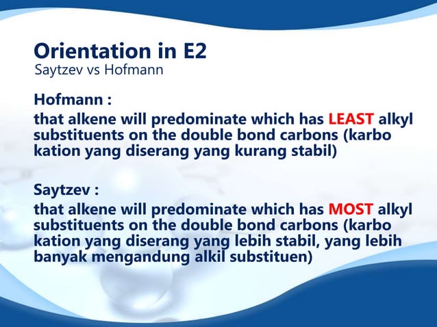 E2 reaction mechanism | PPTX