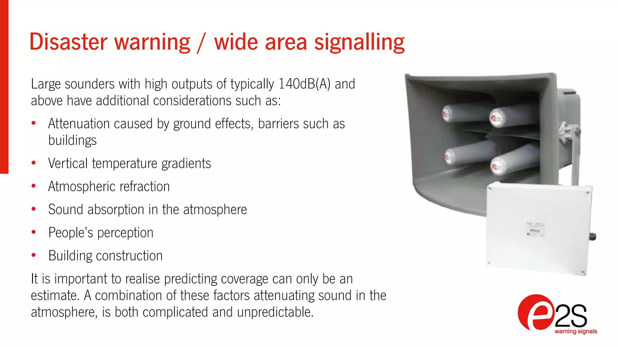 E2S warning signals - guide to specifying audible signals | PPT