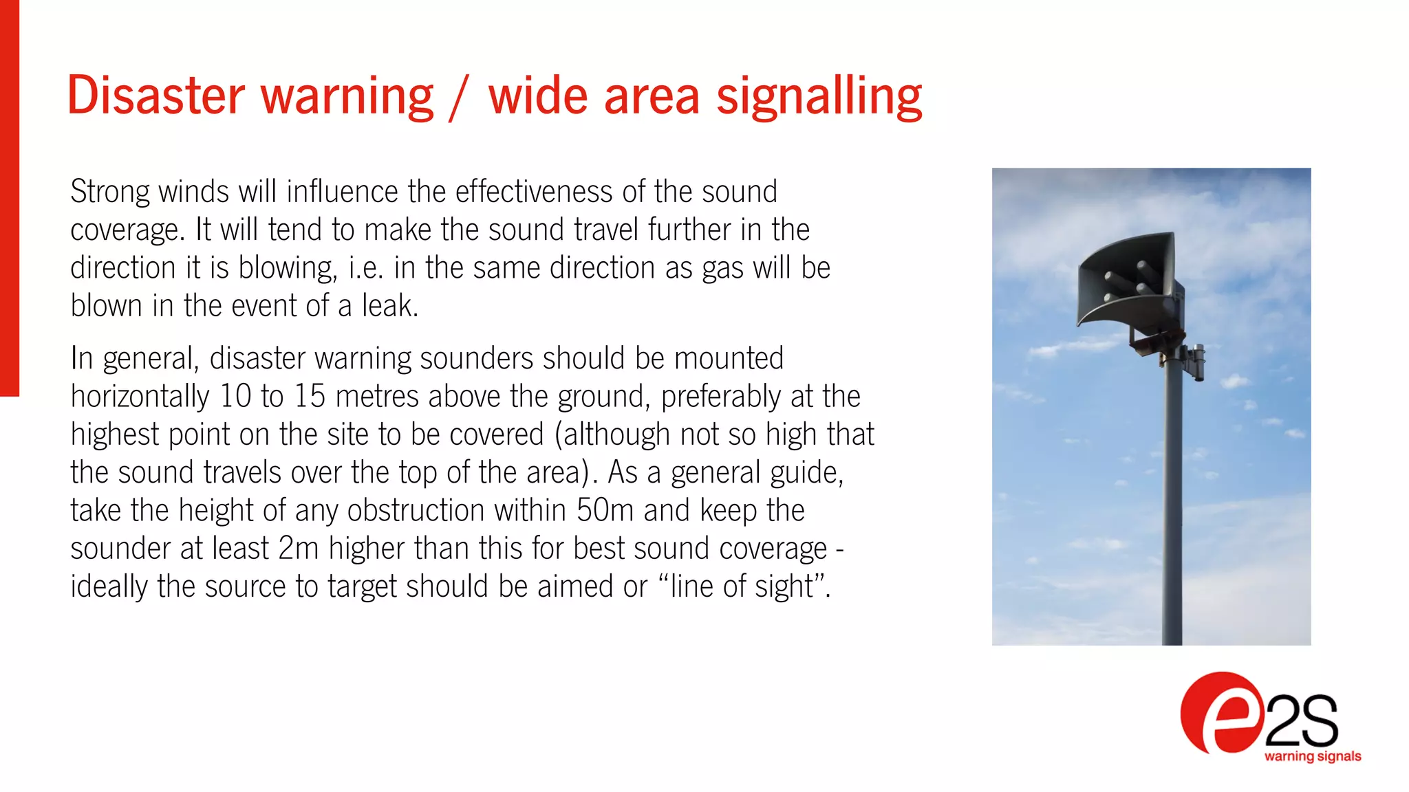 E2S warning signals - guide to specifying audible signals | PDF