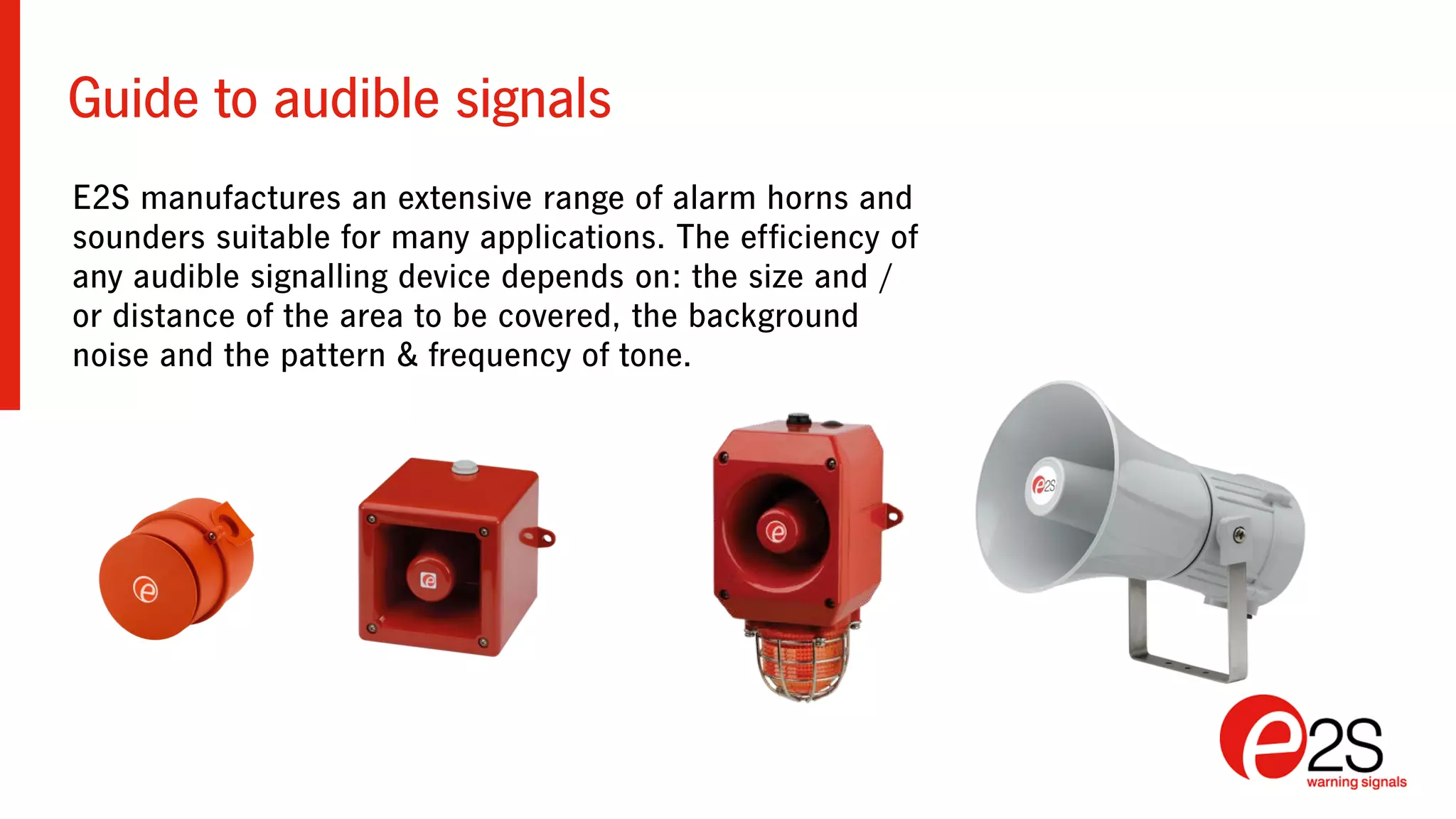 E2S warning signals - guide to specifying audible signals | PDF