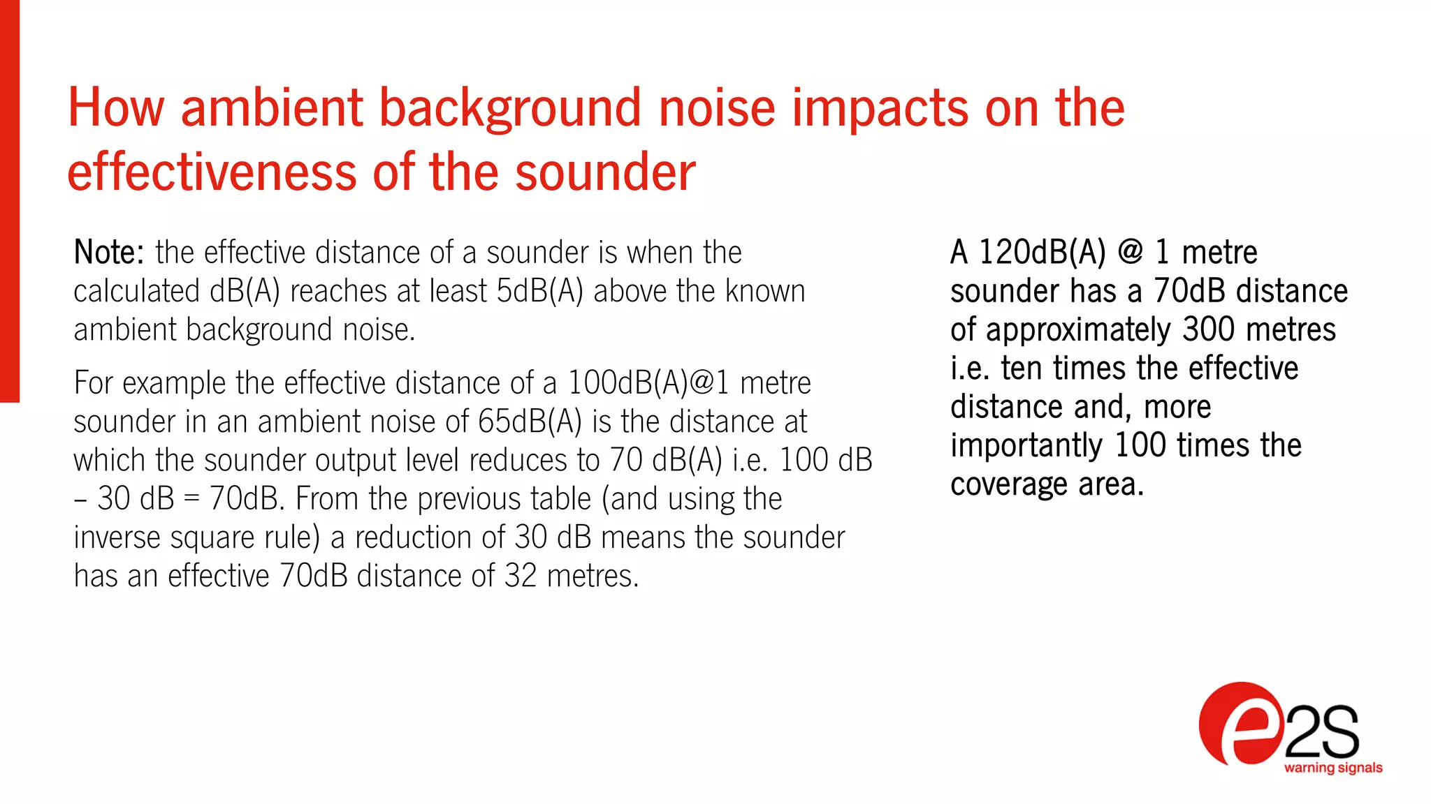 E2S warning signals - guide to specifying audible signals | PDF