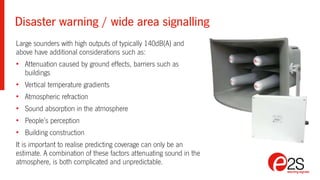 E2S warning signals - guide to specifying audible signals | PDF