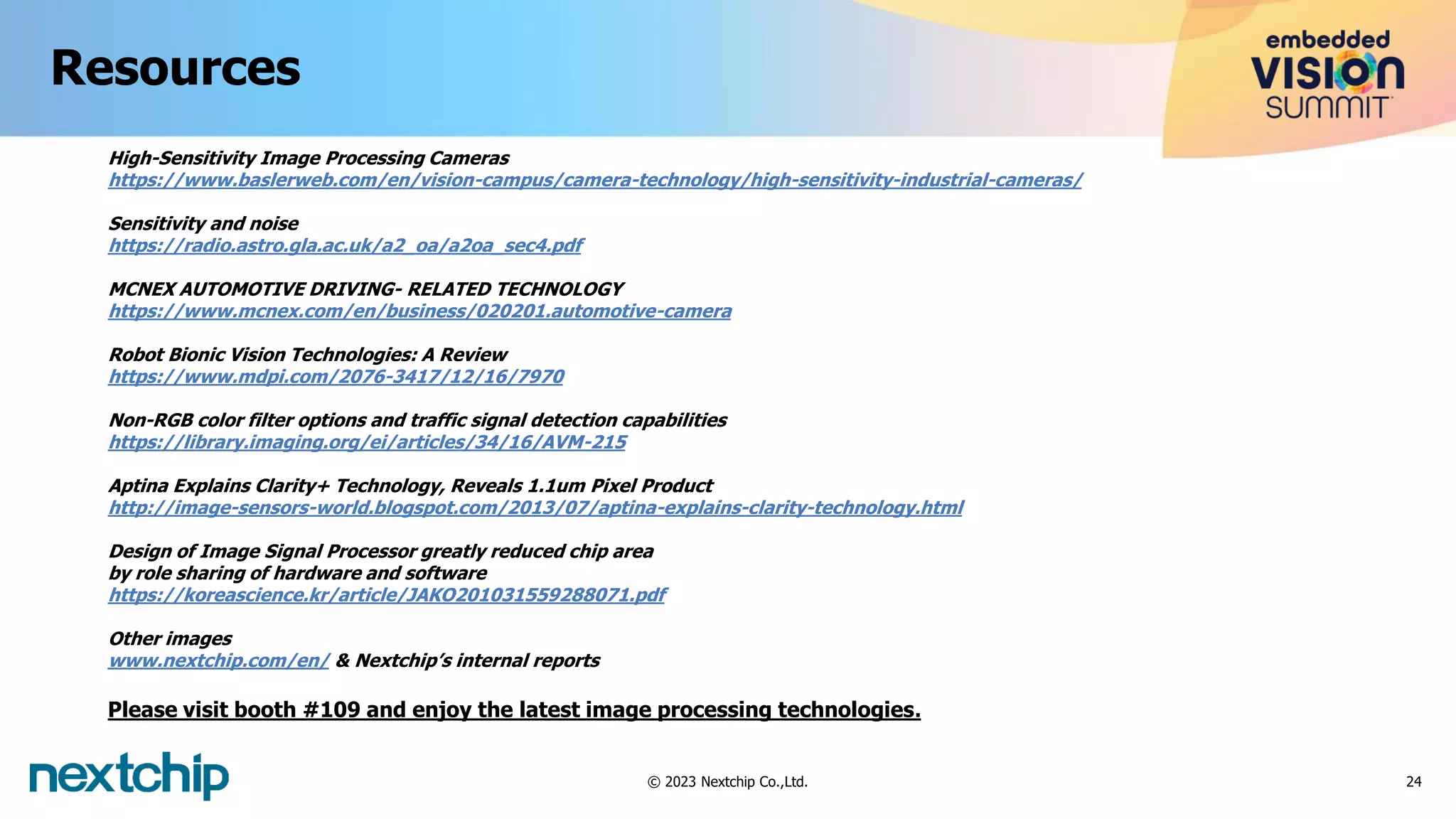“Optimized Image Processing for Automotive Image Sensors with Novel Color Filter Arrays,” a ...