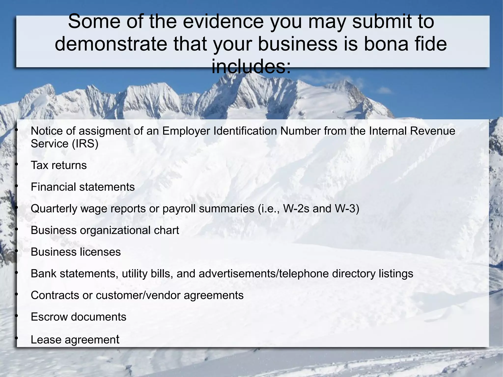 E2 visas - The Treaty Investor Visa | PPT