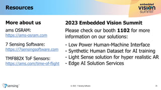 “A Very Low-power Human-machine Interface Using ToF Sensors and Embedded AI,” a Presentation ...