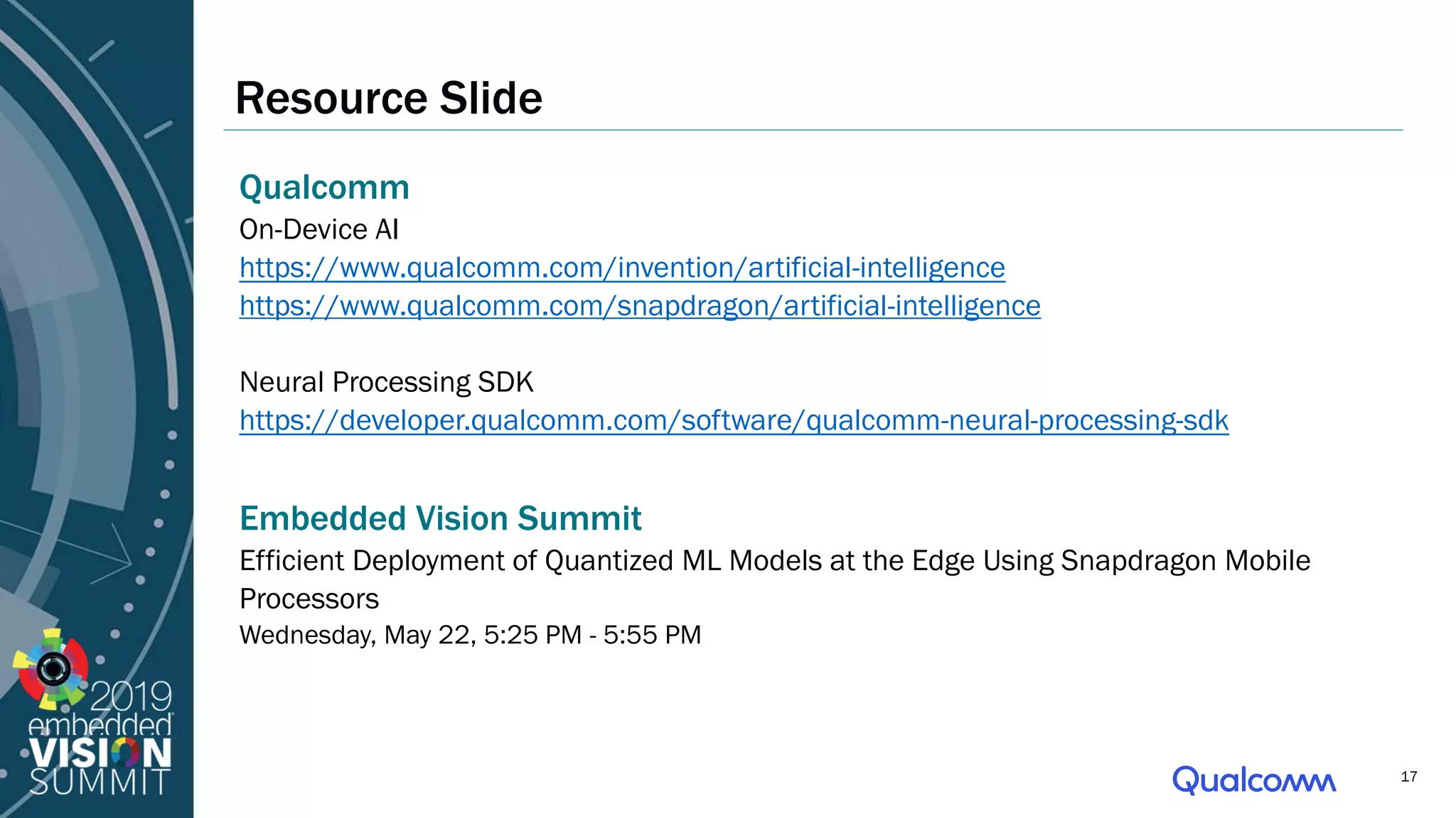 "Efficient Deployment of Quantized ML Models at the Edge Using Snapdragon SoCs," a Presentation ...