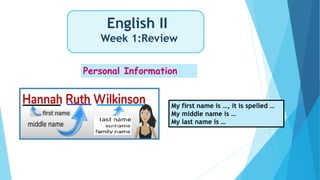 ingles-personal information.-pasos a seguir de que debes colocar en tu ...