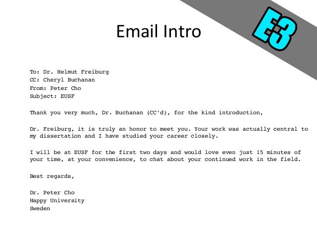 How to make an email introduction