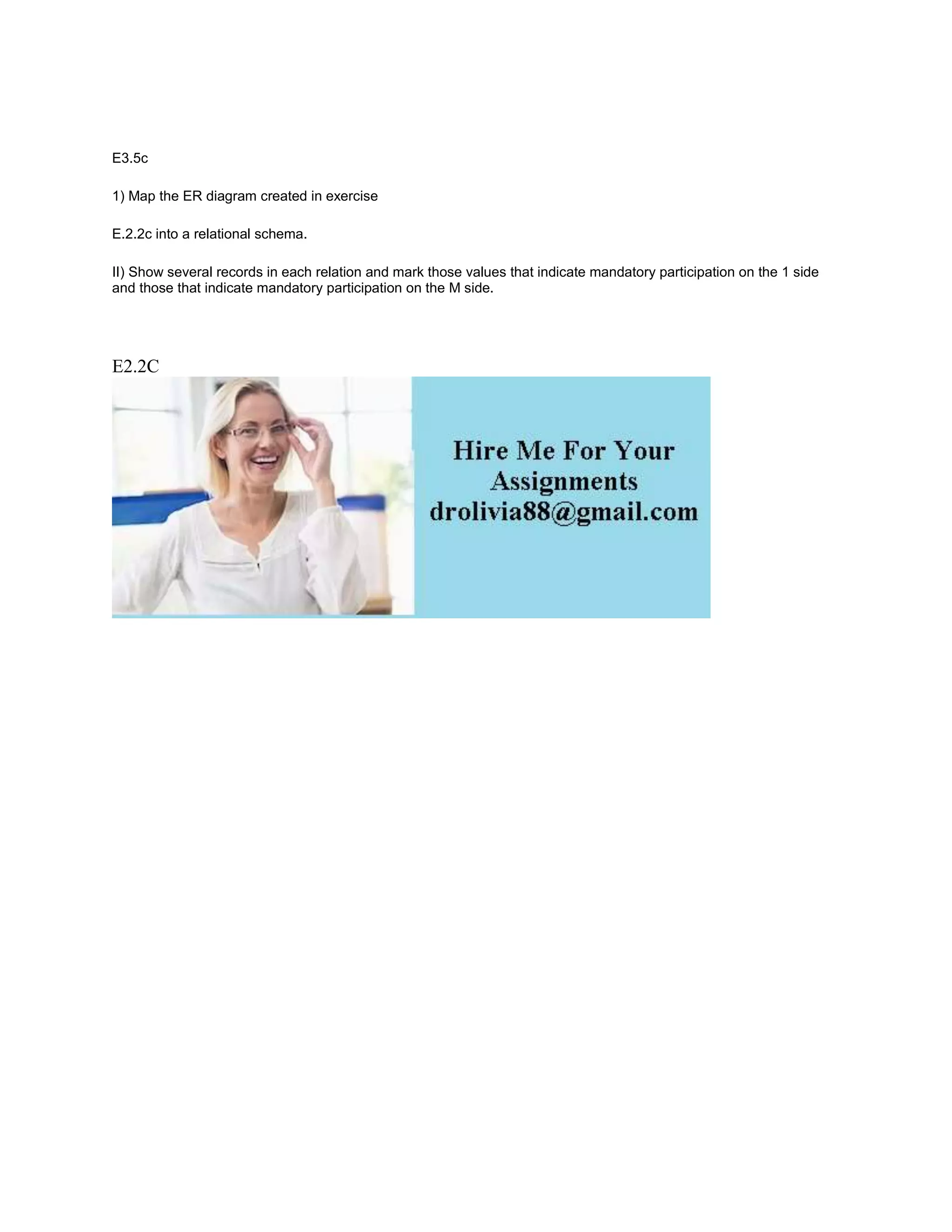 E3-5c 1) Map the ER diagram created in exercise E-2-2c into a relation.docx