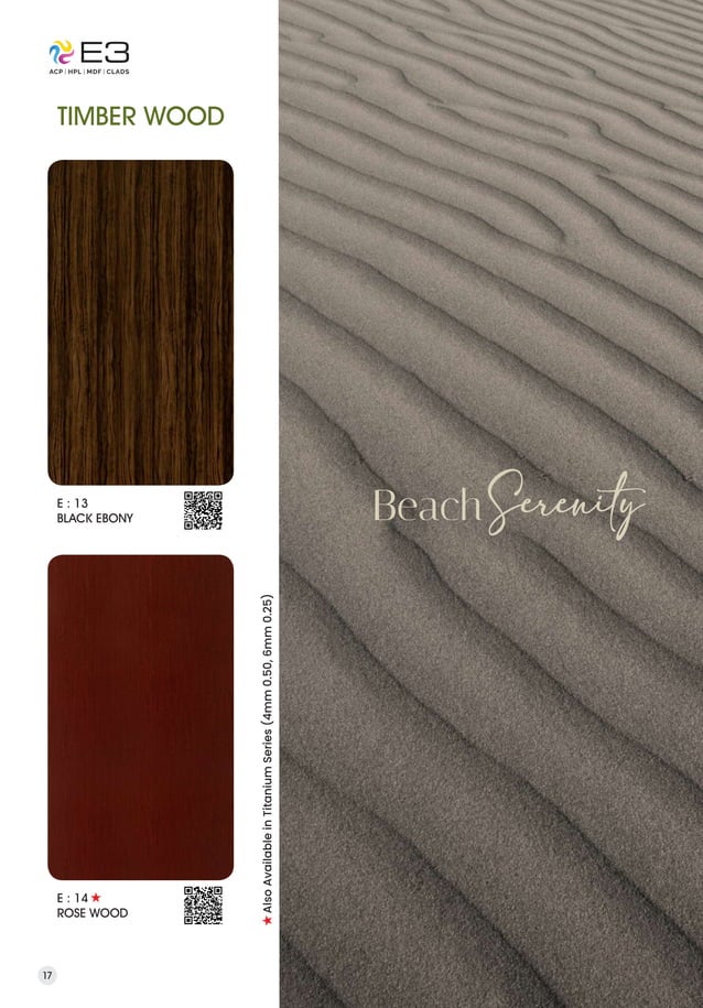 E3 ACP Shade Catalogues - Comprehensive Range of Colors and Finishes | PDF