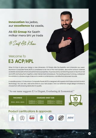 E3 ACP Shade Catalogues - Comprehensive Range of Colors and Finishes | PDF