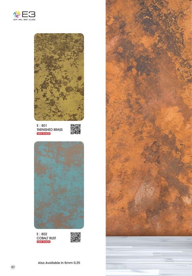 E3 ACP Shade Catalogues - Comprehensive Range of Colors and Finishes | PDF