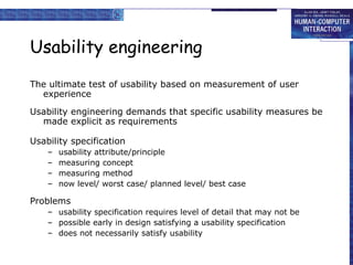 HCI 3e - Ch 6: HCI in the software process | PPT