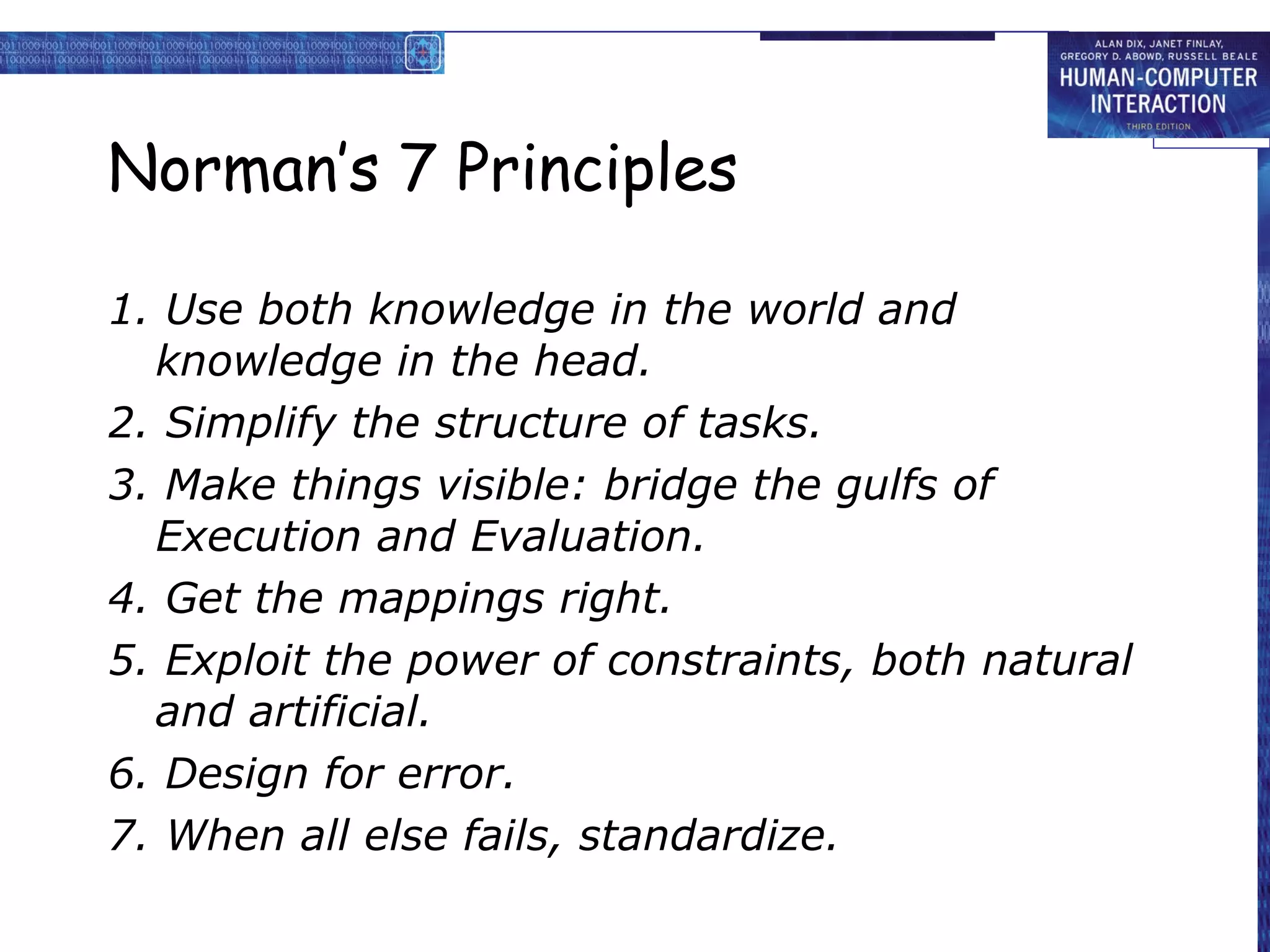 HCI 3e - Ch 7: Design rules | PPT
