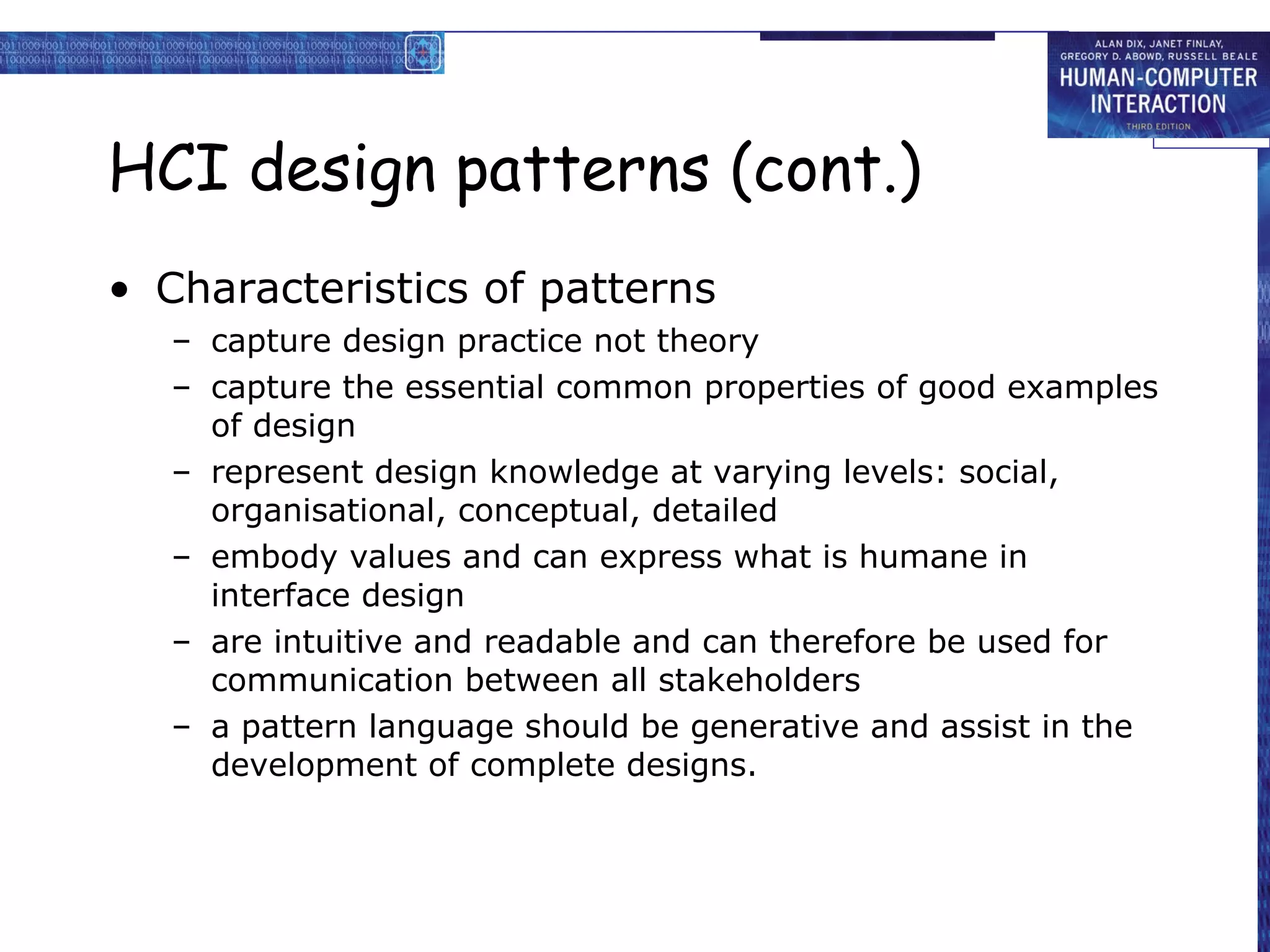 HCI 3e - Ch 7: Design rules | PPT