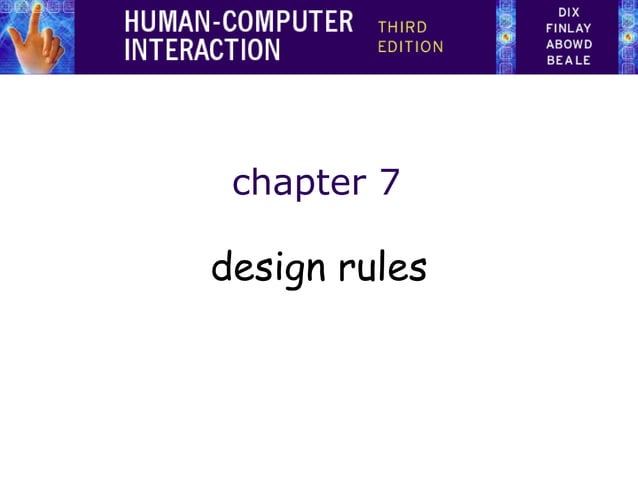 HCI 3e - Ch 7: Design rules | PPT