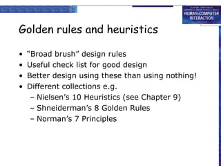 HCI 3e - Ch 7: Design rules | PPT