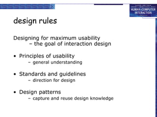 HCI 3e - Ch 7: Design rules | PPT