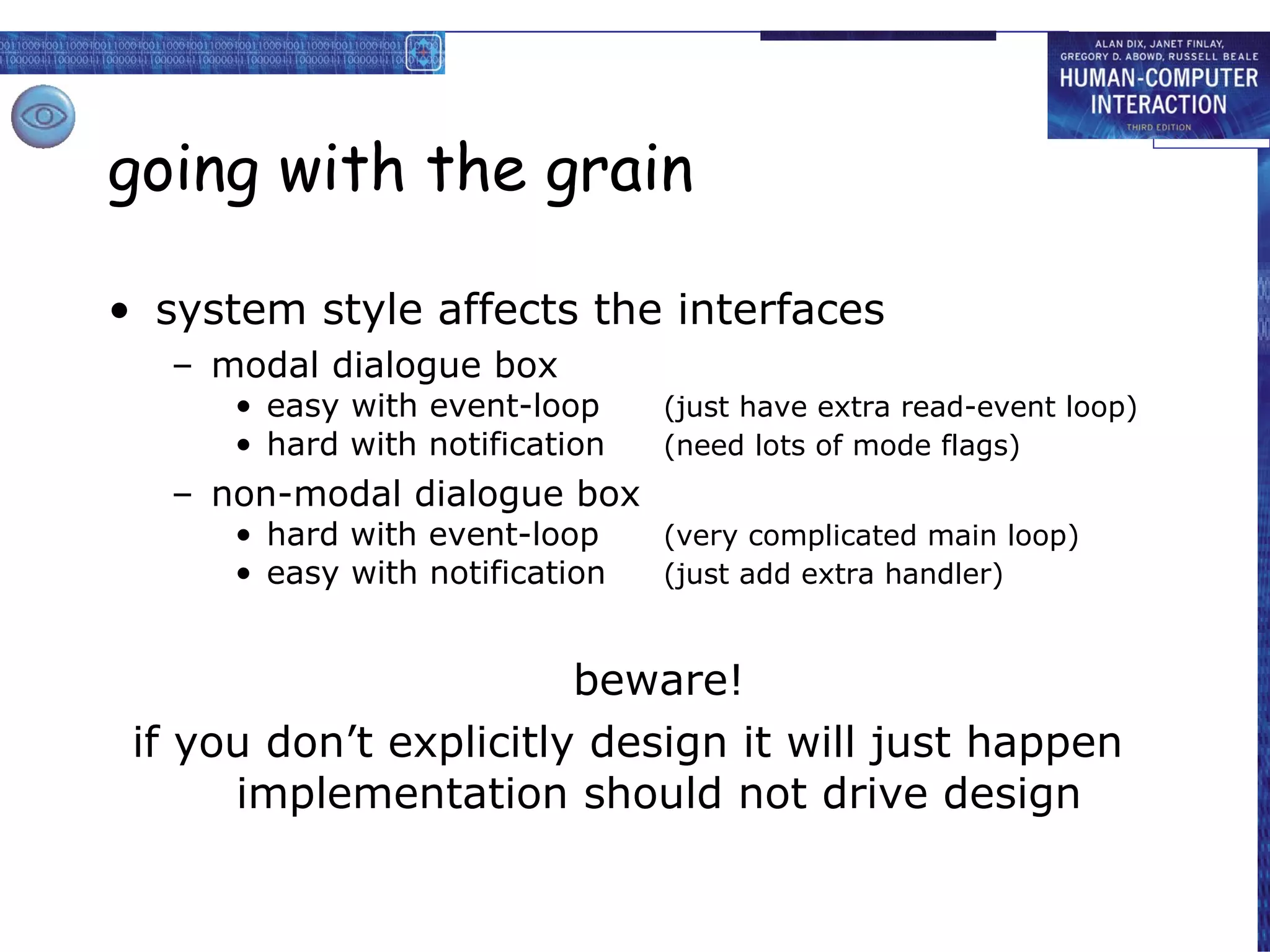 HCI 3e - Ch 8: Implementation support | PPT