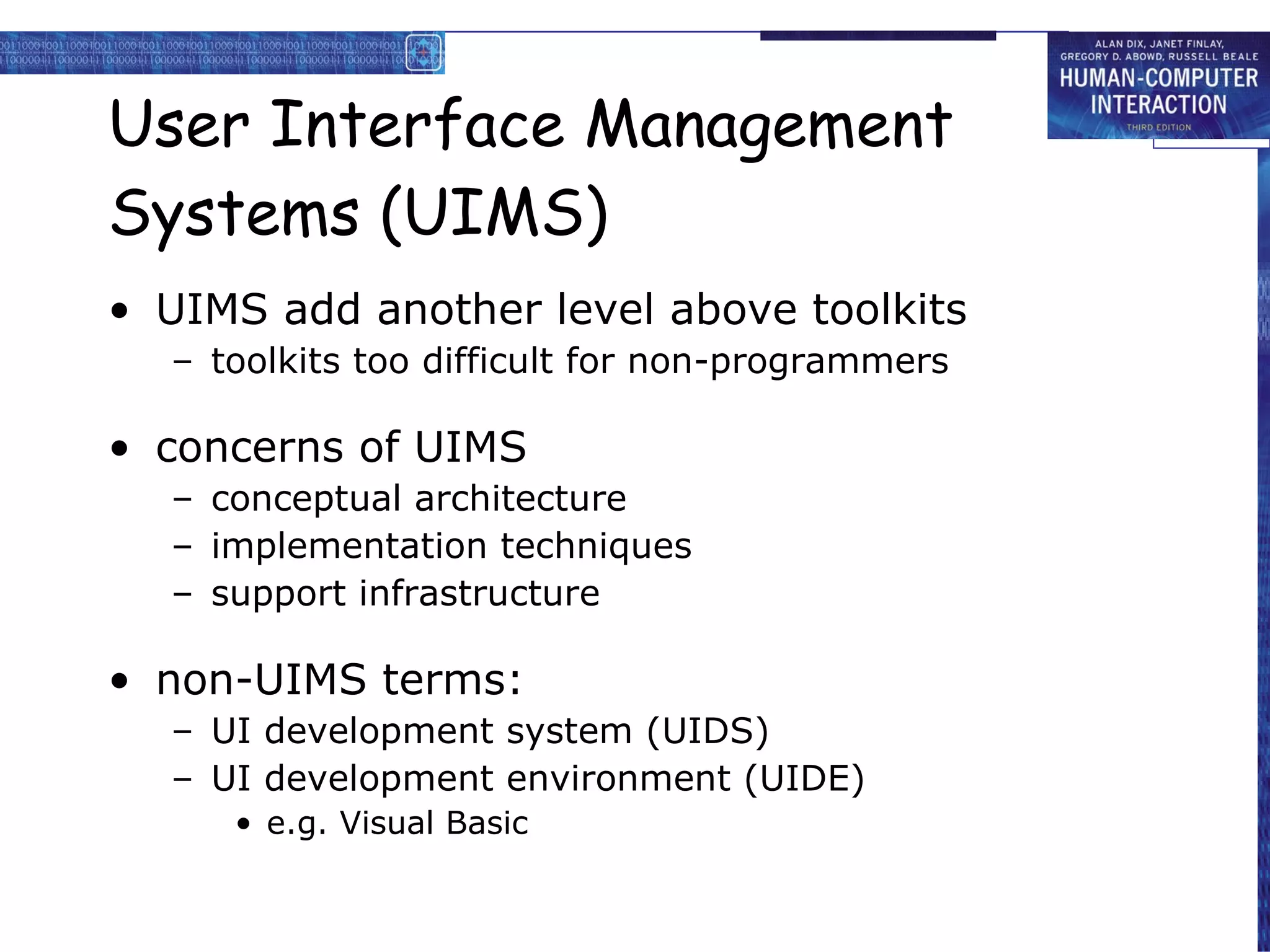 HCI 3e - Ch 8: Implementation support | PPT