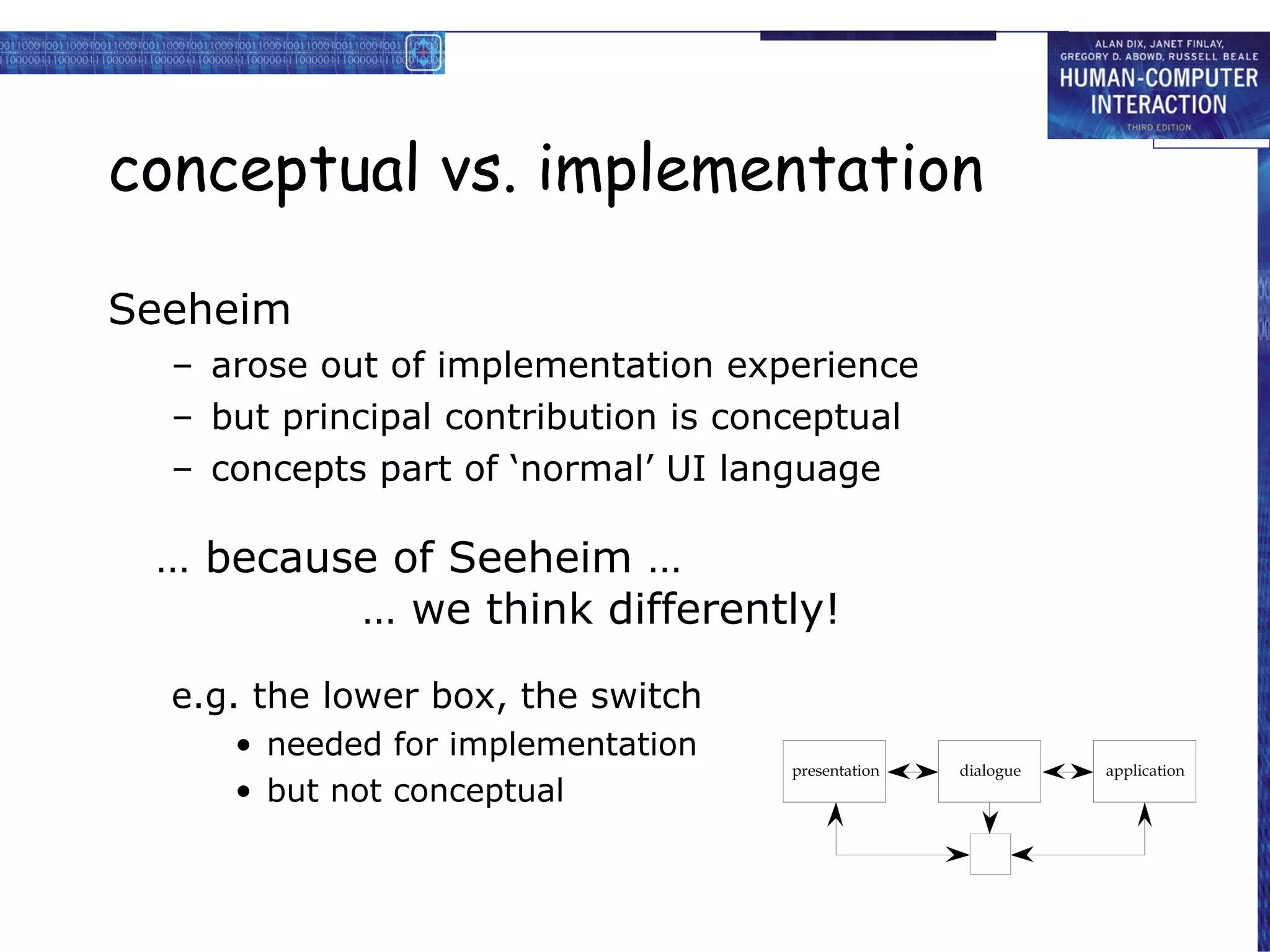 HCI 3e - Ch 8: Implementation support | PPT