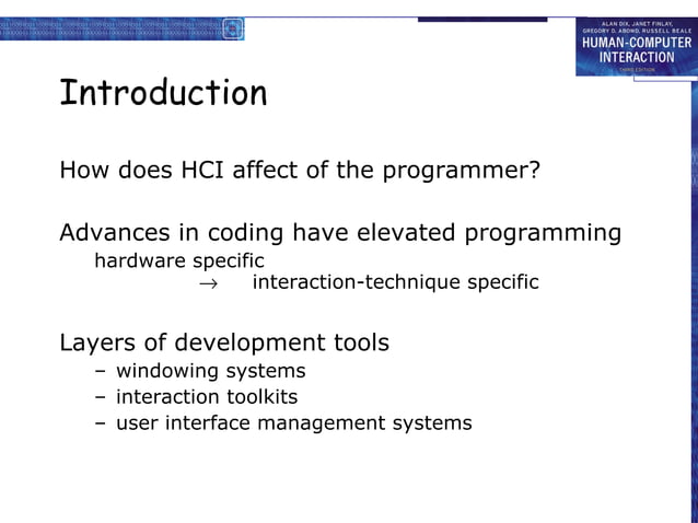 HCI 3e - Ch 8: Implementation support | PPT | Operating Systems | Computer Software and Applications