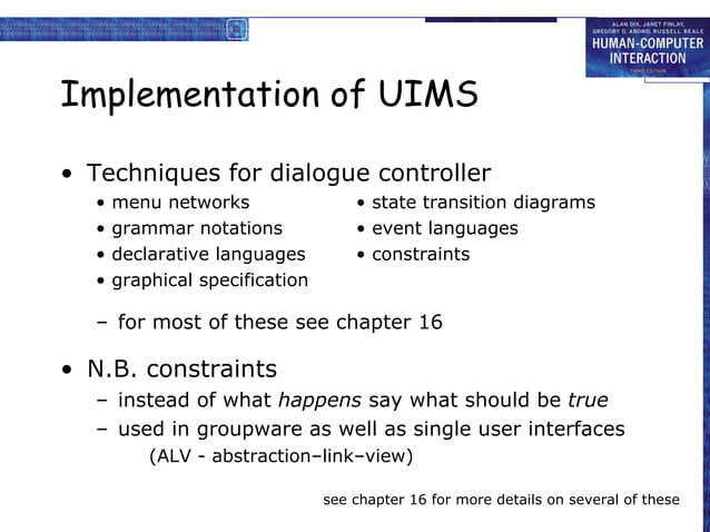 HCI 3e - Ch 8: Implementation support | PPT | Operating Systems | Computer Software and Applications