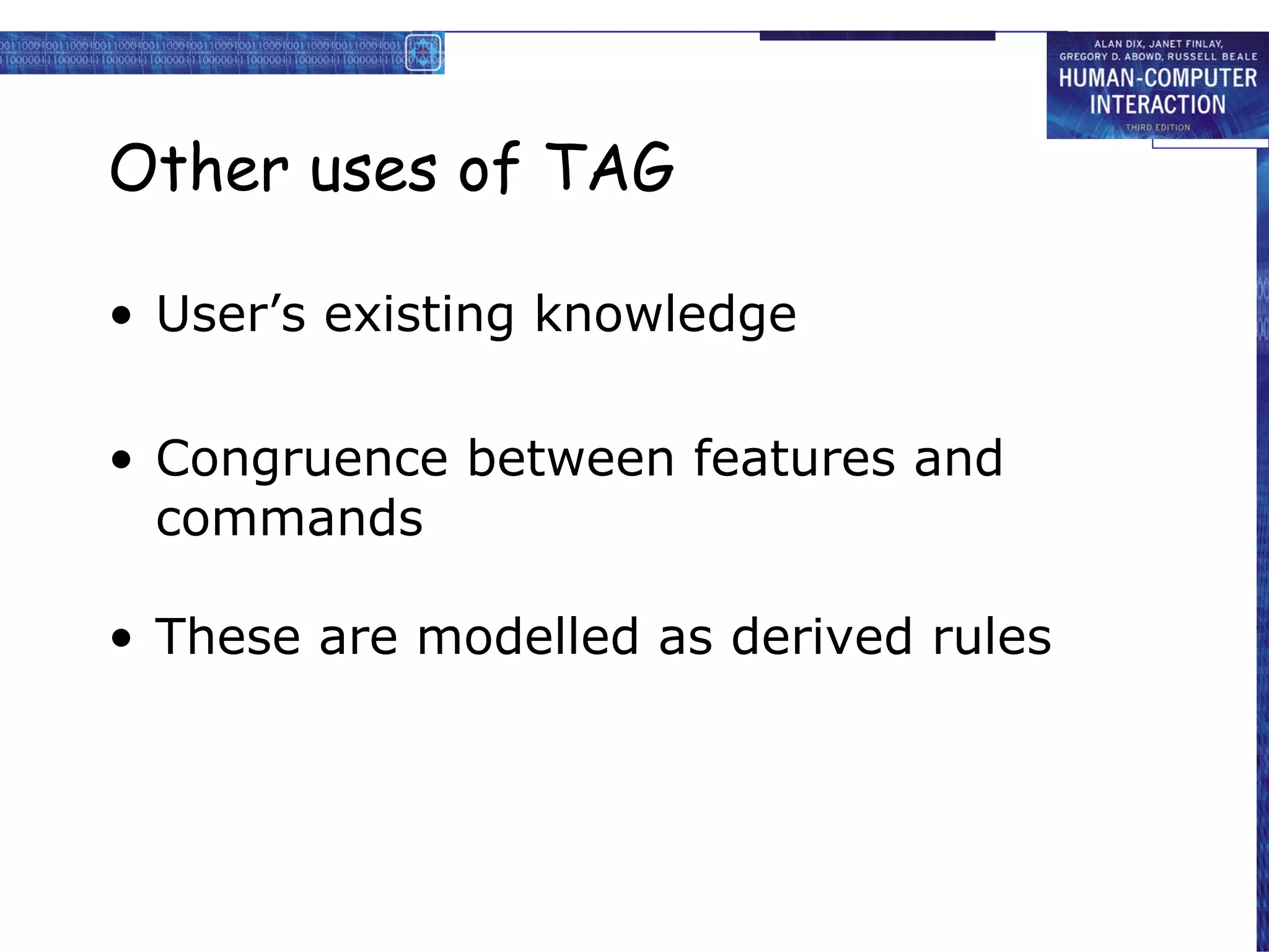 HCI 3e - Ch 12: Cognitive models | PPT