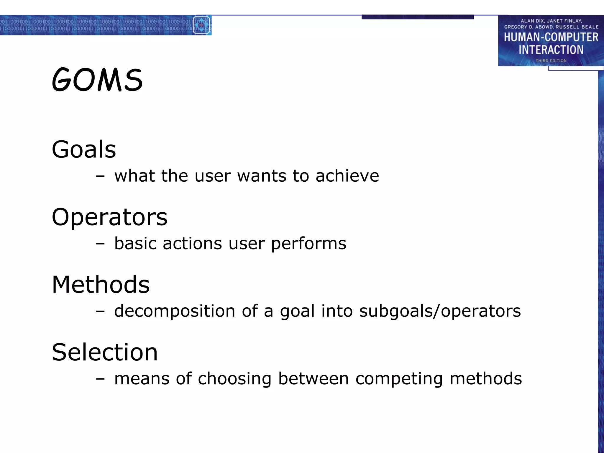 Hci 3e Ch 12 Cognitive Models Ppt