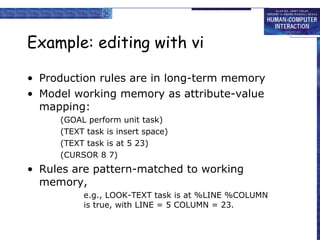 HCI 3e - Ch 12: Cognitive models | PPT