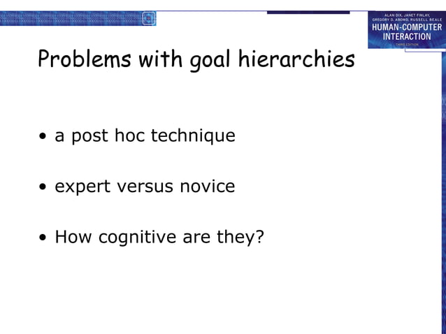 HCI 3e - Ch 12: Cognitive models | PPT