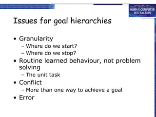 HCI 3e - Ch 12: Cognitive models | PPT