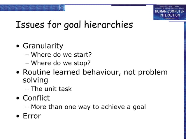 HCI 3e - Ch 12: Cognitive models | PPT