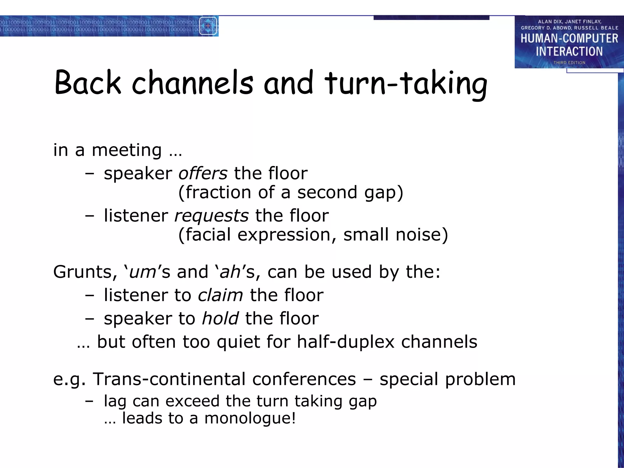 HCI 3e - Ch 14: Communication and collaboration models | PPT