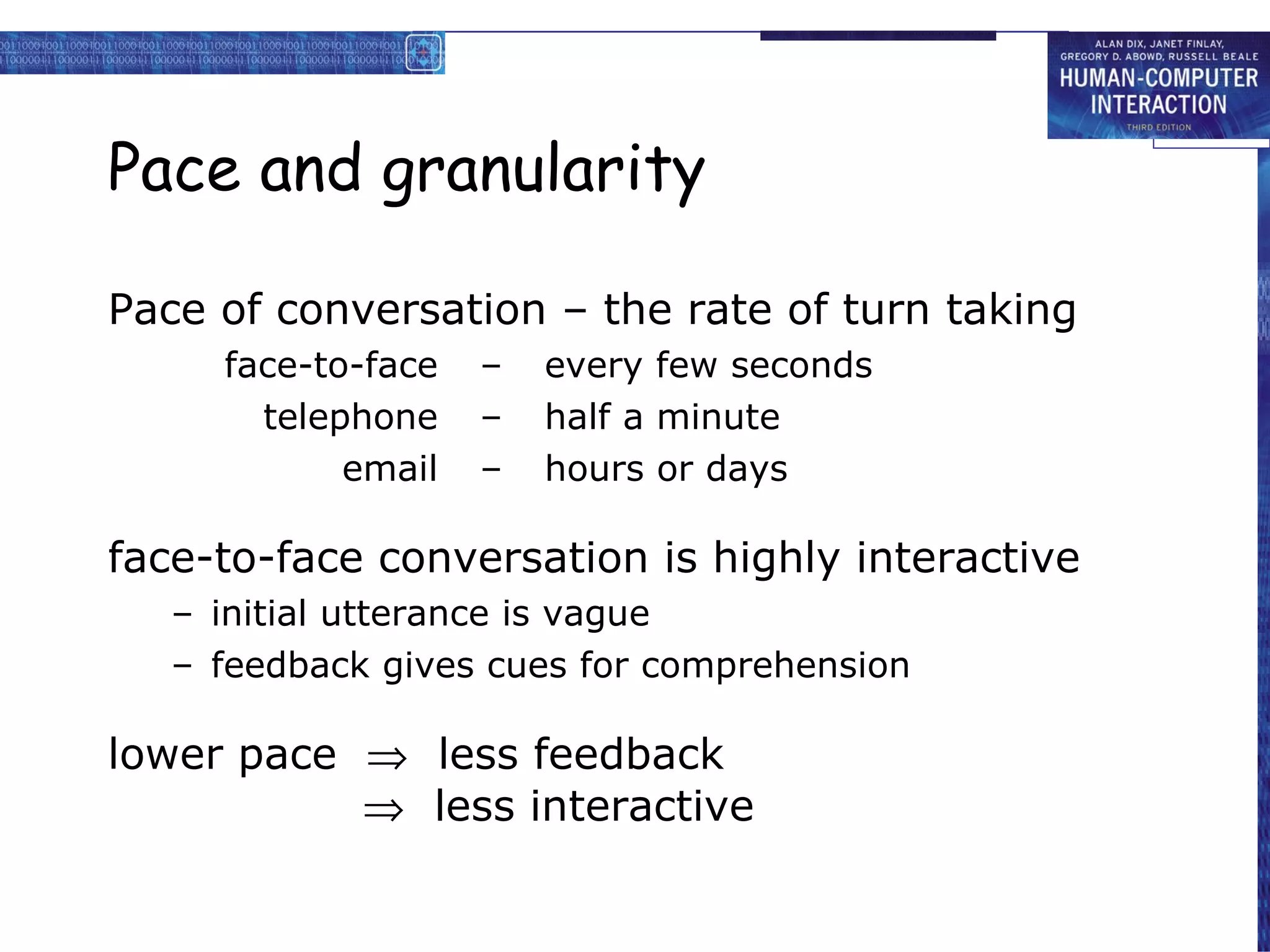 HCI 3e - Ch 14: Communication and collaboration models | PPT