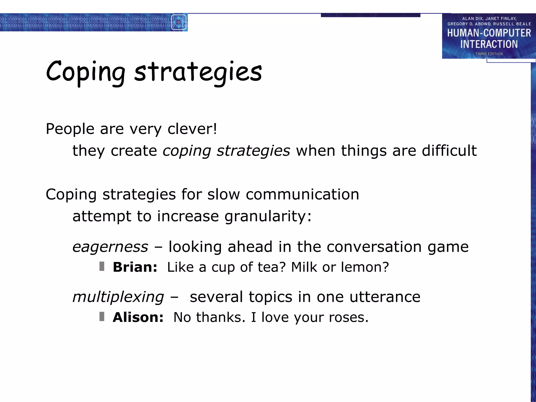 HCI 3e - Ch 14: Communication and collaboration models | PPT