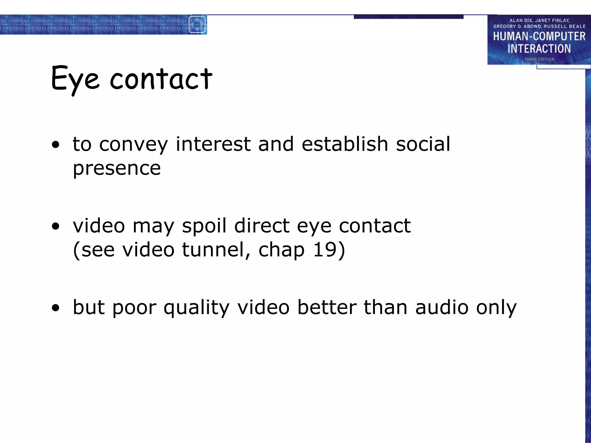 Hci 3e Ch 14 Communication And Collaboration Models Ppt