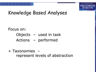 HCI 3e - Ch 15: Task analysis | PPT
