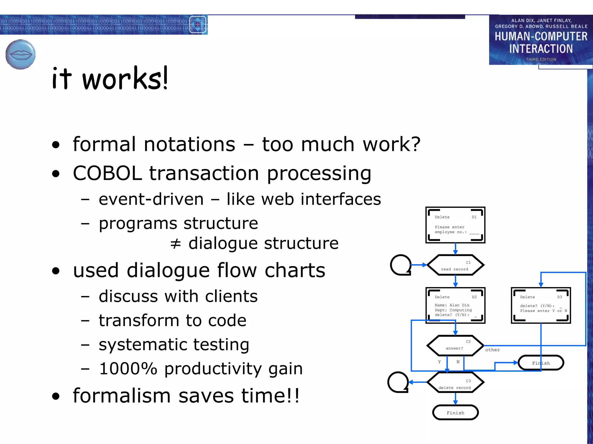HCI 3e - Ch 16: Dialogue notations and design | PPT