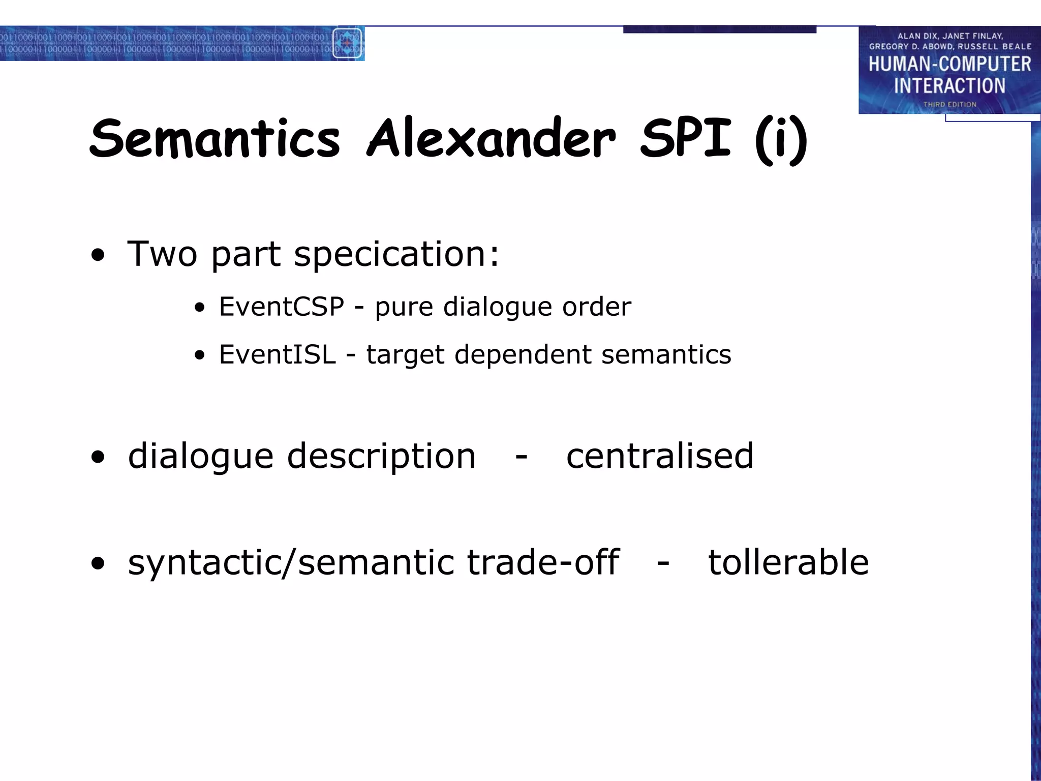 HCI 3e - Ch 16: Dialogue notations and design | PPT
