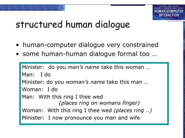 HCI 3e - Ch 16: Dialogue notations and design | PPT | Programming ...