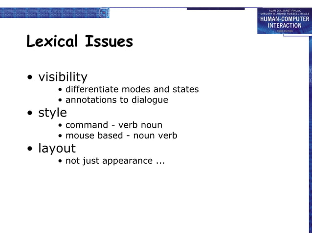 HCI 3e - Ch 16: Dialogue notations and design | PPT | Programming Languages | Computing