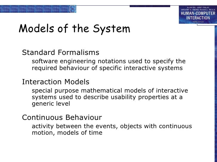 Hci 3e Ch 17 Models Of The System