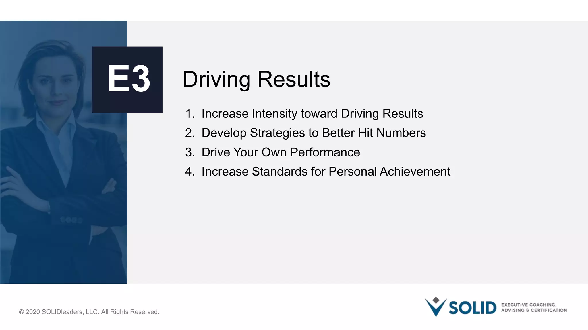 Executive Execution - E3: Driving Results | PPTX