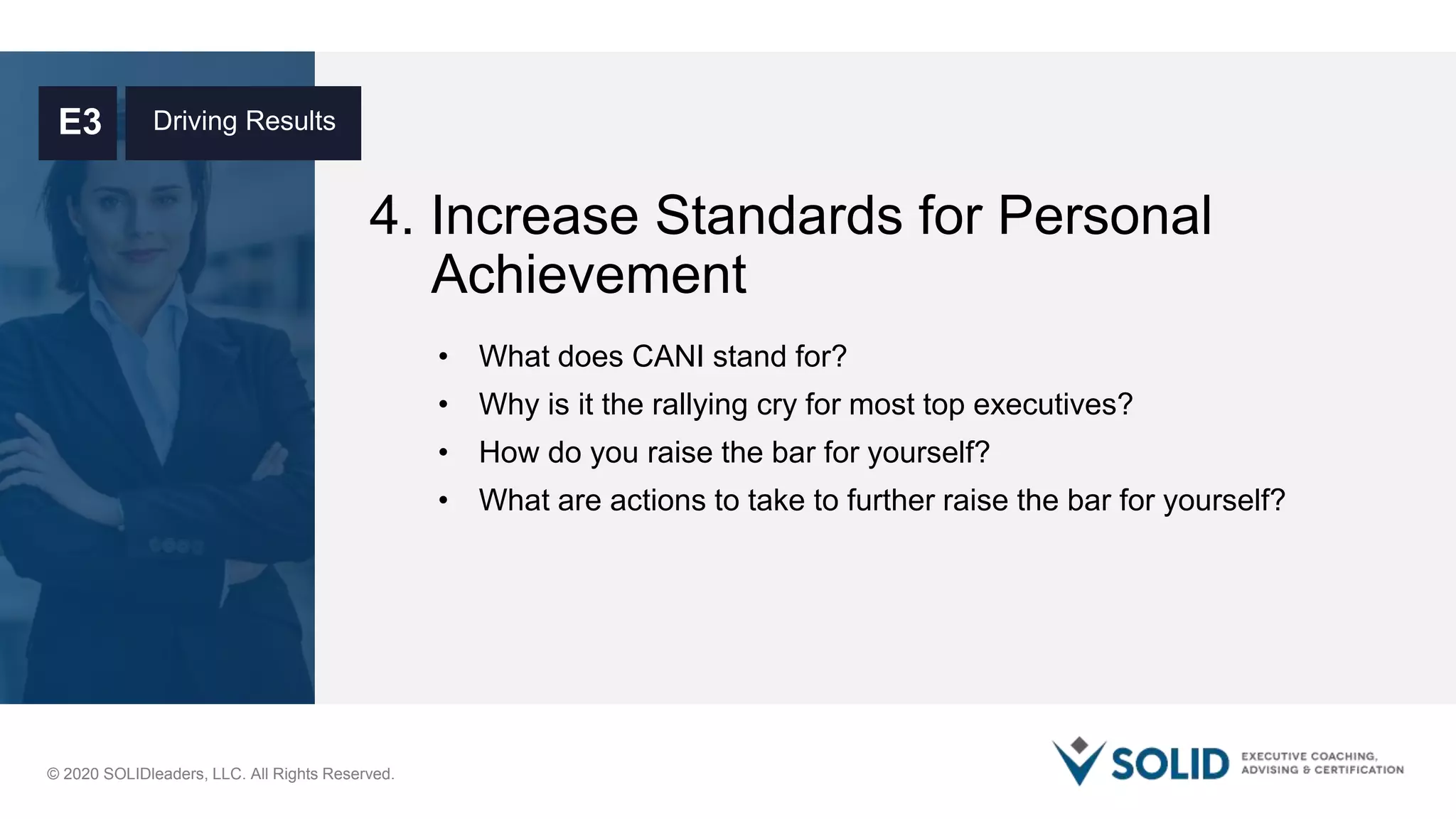 Executive Execution - E3: Driving Results | PPTX