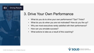 Executive Execution - E3: Driving Results | PPTX