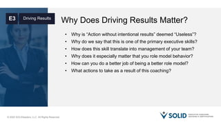 Executive Execution - E3: Driving Results | PPTX
